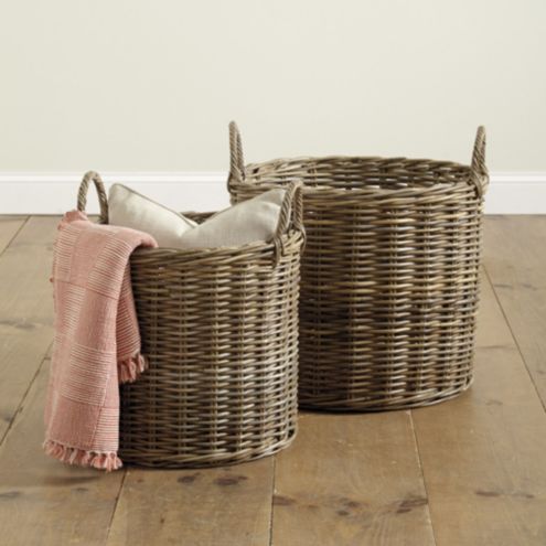 Set of 2 Kubu Baskets Round | Ballard Designs