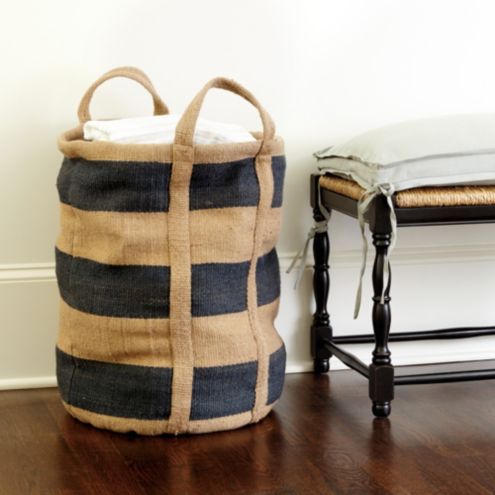 Striped Jute Hamper | Ballard Designs