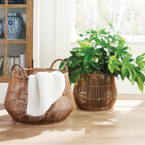 Round Raffia Baskets | Ballard Designs