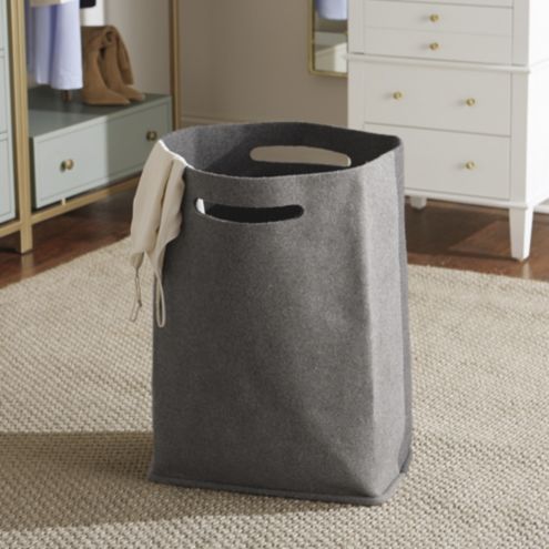 Hollie Laundry Hamper in Grey Felt