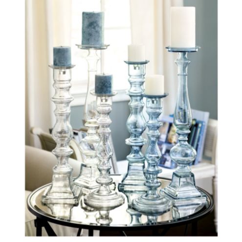 Chunky Glass Candle Holder | Ballard Designs