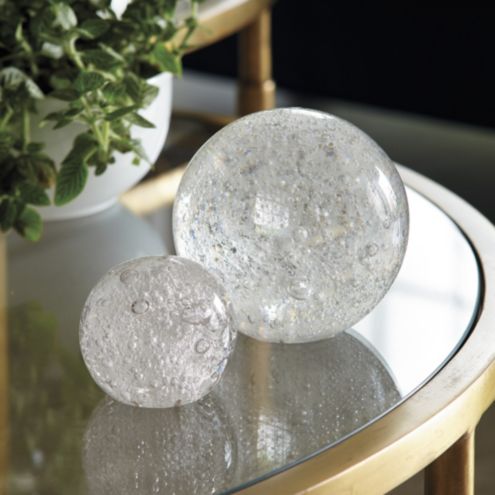Glass Decorative Orb Sculpture