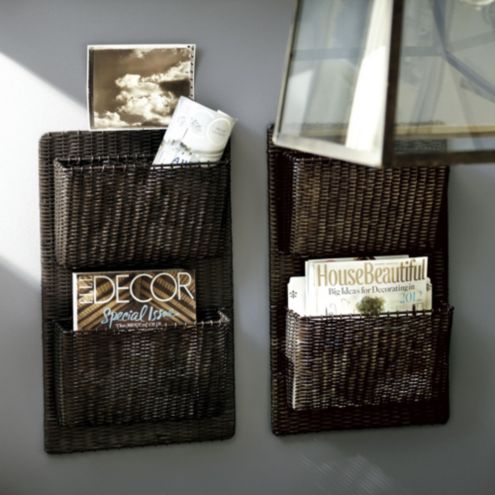Woven Metal Wall Pocket | Ballard Designs