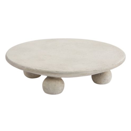 Pedra Riser Round Stone Plant & Sculpture Stand