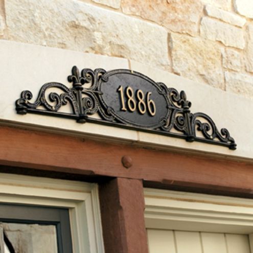 Charleston Overdoor Sign - Overdoor Address Sign - Overdoor Address Plaque