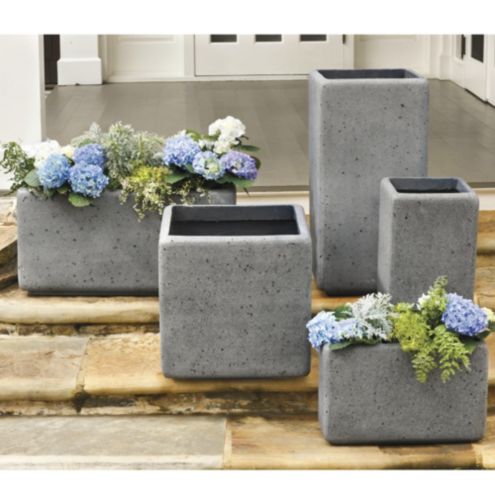 Rectangular Weathered Slate Planter | Ballard Designs