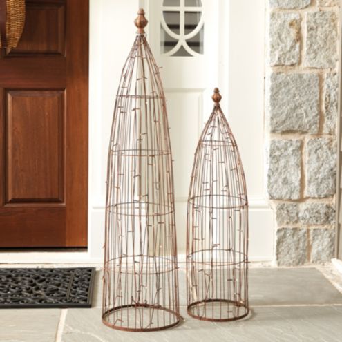 Twinkling Wire Garden Finials | Ballard Designs