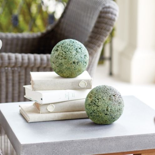 Carved Stone Spheres - Set of 3 | Ballard Designs