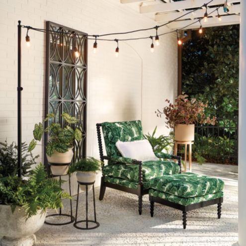 Adjustable String Light Poles Outdoor Garden Decor