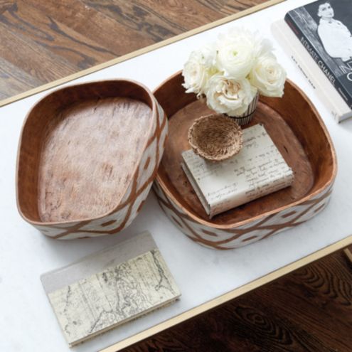 Hand Carved Ikat Bowl | Ballard Designs