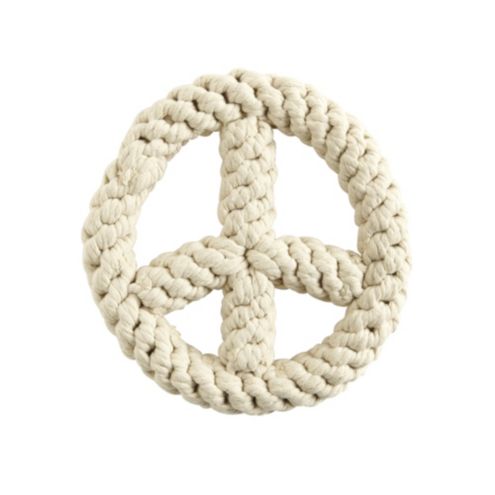 Peace Sign Rope Dog Toy | Ballard Designs