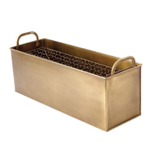 Bunny Williams Rectangular Metal Cachepot | Ballard Designs