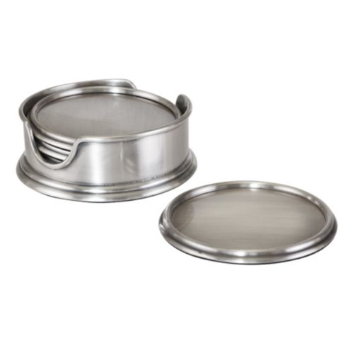 Pewter Coasters Set of 4 Monogrammable