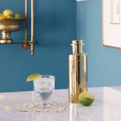 Graham Cocktail Shaker in Gold Finish with Built in Strainer & 21.3 oz ...