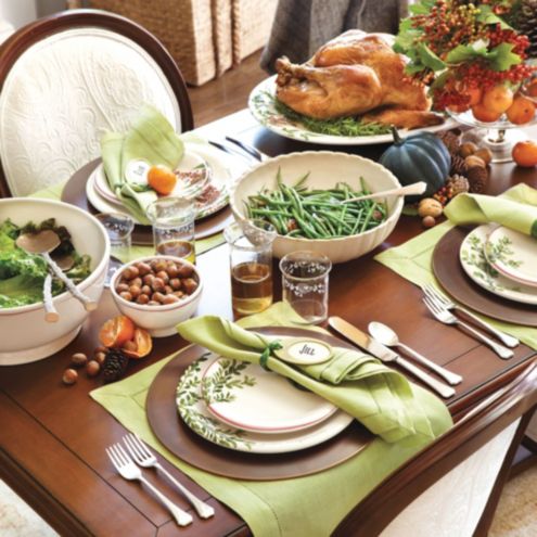 Set of 4 Holiday Branch Dinnerware | Ballard Designs