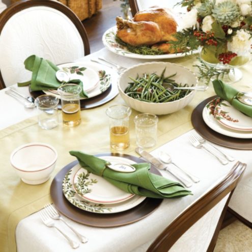 Set of 4 Holiday Branch Dinnerware | Ballard Designs