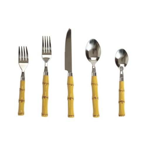 Set of 20 Bamboo Handled Flatware | Tableware | Ballard Designs