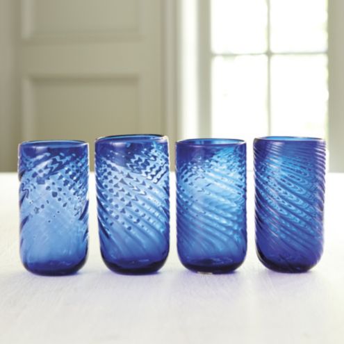 Bunny Williams Cobalt Goblets - Set of 4 | Ballard Designs
