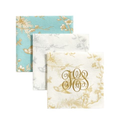 Toile Paper Linen Napkins - Set of 100 | Ballard Designs