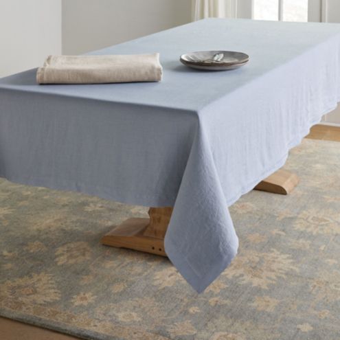 Belissima Flax Linen Rectangle Fabric Tablecloth