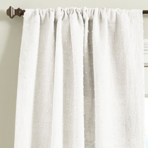 French Knot Drapery Panel - White | Ballard Designs
