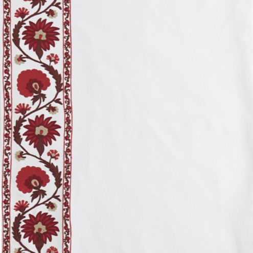 Varenna Crewel Suzani Border Drapery Panels - Set of 2 Red | Ballard ...