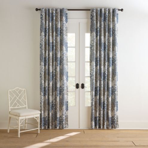 Fenton Floral Botanical Curtain Drapery Rod Pocket Panel