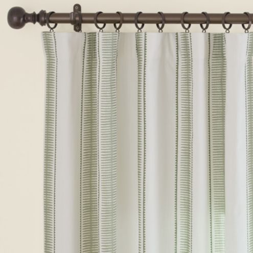 Murphy Striped Drapery Panel with Cotton Linen Blend & Organic Texture