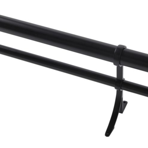 Double Rod Drapery Hardware Kit with Customizable Finials & Weighted Metal