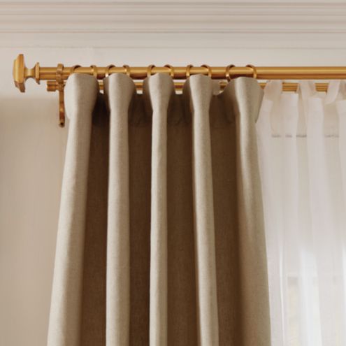 Stacked Square Drapery Finials in Metal Set of 2 with Optional Rings ...