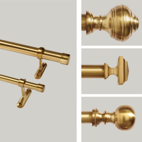 Single Rod Drapery Hardware - Brass | Ballard Designs