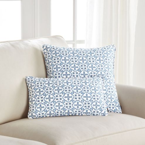 Karan Blue Geometric Throw Pillow Cover