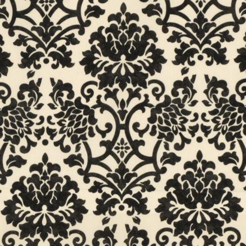 Sinclair Damask Black Easy Care Fabric by the Yard | Sinclair Damask ...