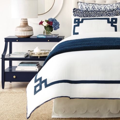 Lucca Velvet Stitched Quilted Bedding | Ballard Designs
