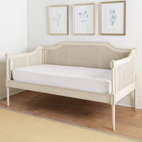 Tailored Daybed Mattress Cover & Snug Elasticized Fit in Twill Off White