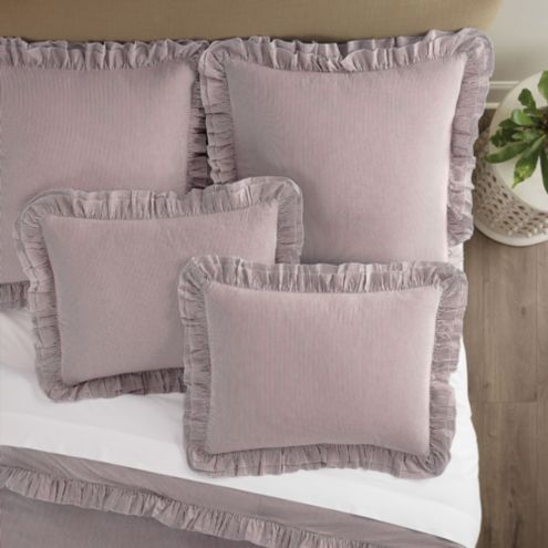 Effie Ruffled Bedding with Cotton Percale & Layered Flange
