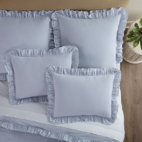 Effie Ruffled Bedding with Cotton Percale & Layered Flange