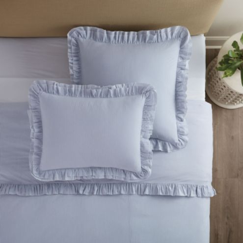 Effie Ruffled Sham with Layered Flange & Envelope Closure in 100% ...