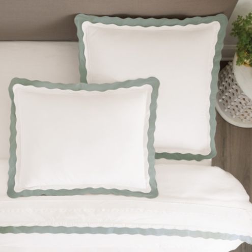 Arabella Scalloped Bedding Collection with 100% Cotton Percale & Double ...