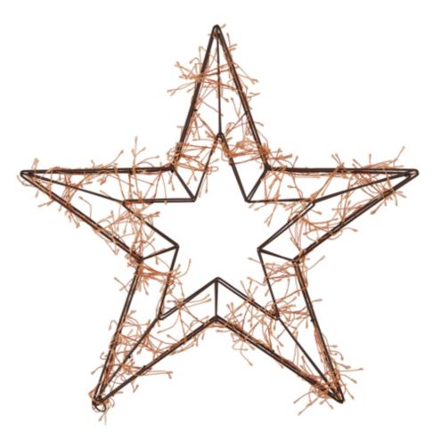 LED Metal Star Pre Lit Outdoor Wreath Christmas D cor
