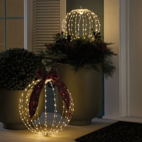 LED Twinkle Orbs with Warm White Micro LED Lights & 8 Hour Timer for ...