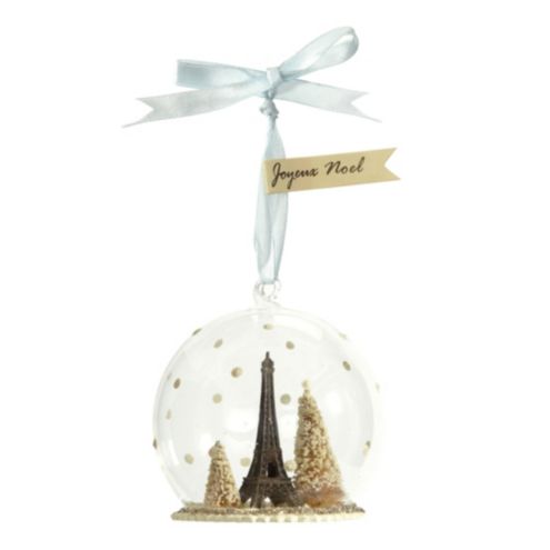 Eiffel Tower Globe Ornament | Ballard Designs