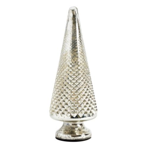 Lit Mercury Glass Trees with LED Lights & Handmade Antique Finish