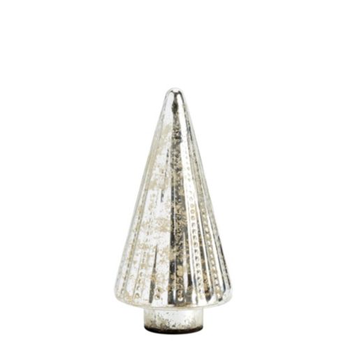 Lit Mercury Glass Trees with LED Lights & Handmade Antique Finish