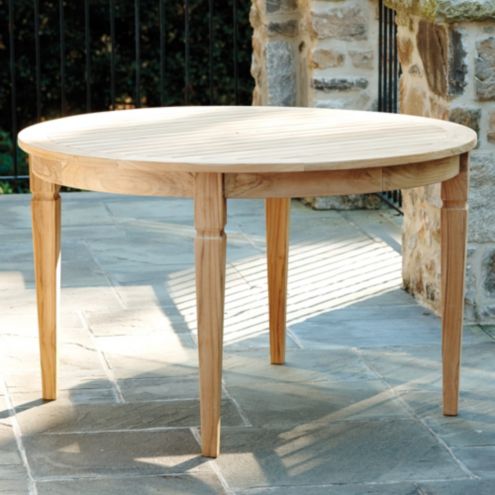 Madison Teak Round Dining Table | Ballard Designs
