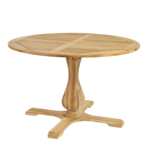 Ceylon Teak Round Pedestal Dining Table - 48 inch | Ballard Designs