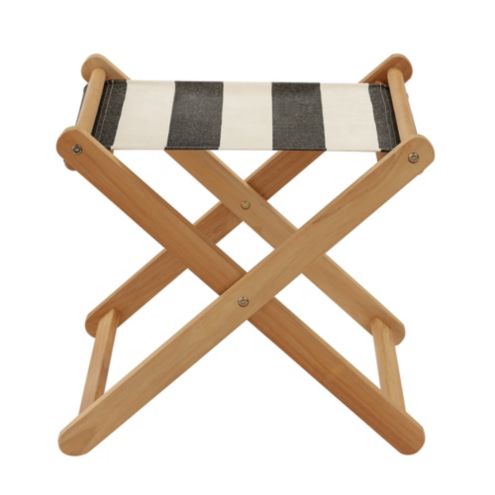 Classic Beach Folding Ottoman with Canopy Sling