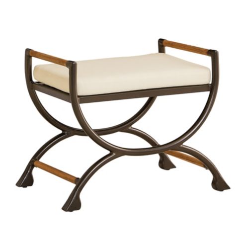 Connelly Outdoor Furniture Teak & Metal Bench with Cushion