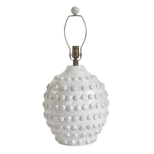 Greer Textured Table Lamp with Terra Cotta & Whitewashed Glaze