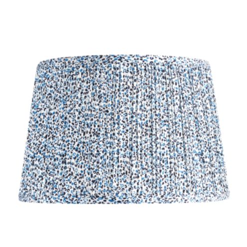 Limited Edition Lynx Pleated Lamp Shade with Textured Blue Animal Print